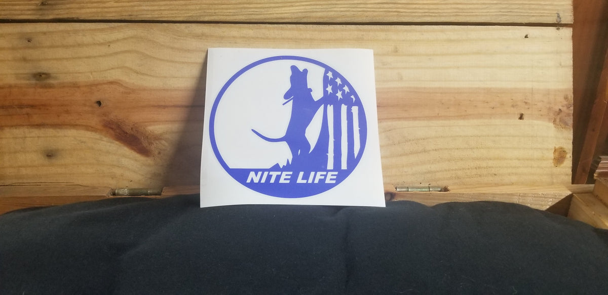 NITE LIFE DECAL BLUE 6 INCH – Nite Life Kennel